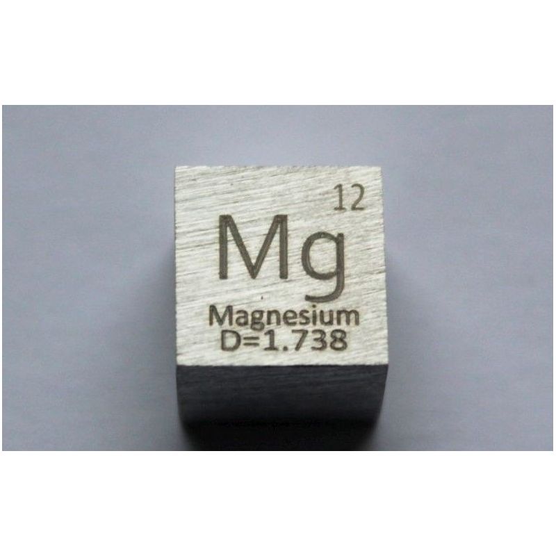 ᐉ Magnesium Mg Metaal Kubus 10x10mm Gepolijst 99,95% Zuiverheid ...